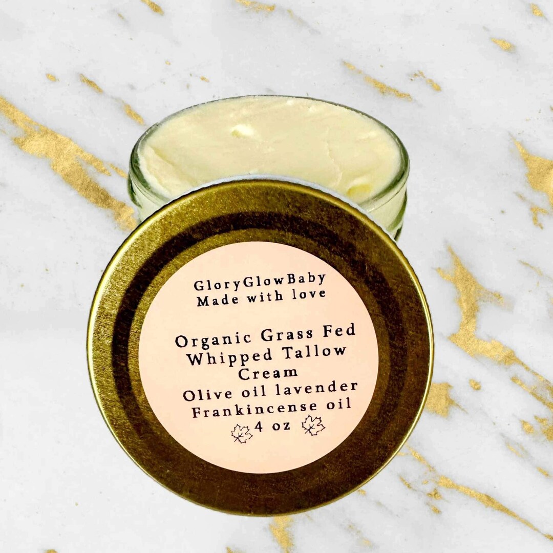 Organic Grass Fed Whipped Tallow Cream, Natural Face and Body Cream ...