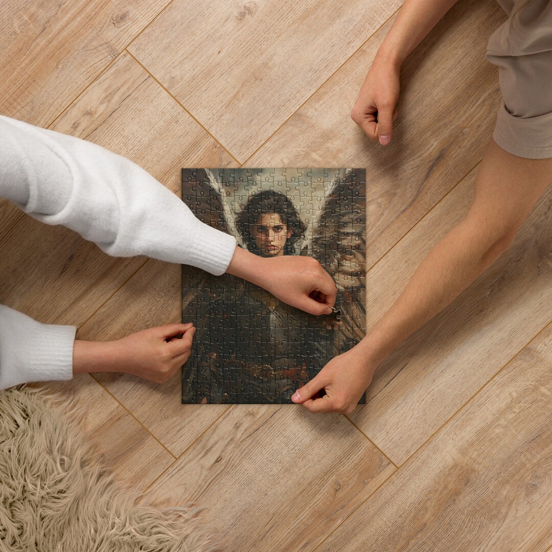Heavenly Guardian Angel Artwork, Jigsaw Puzzle, Angelic Home Blessing ...
