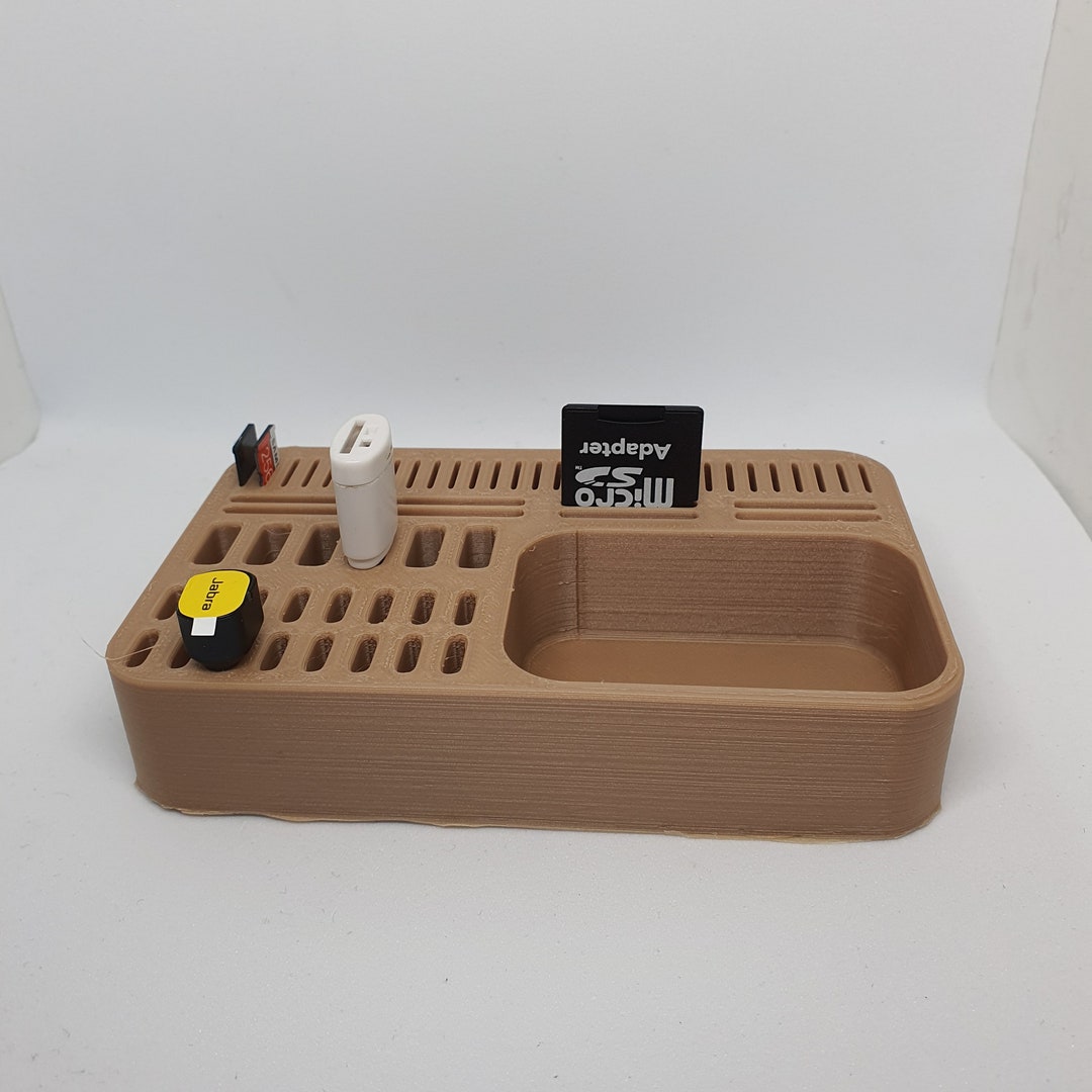 Compact Desk Organizer, 3D Printed Sd/microsd/usb Holder, Perfect for ...