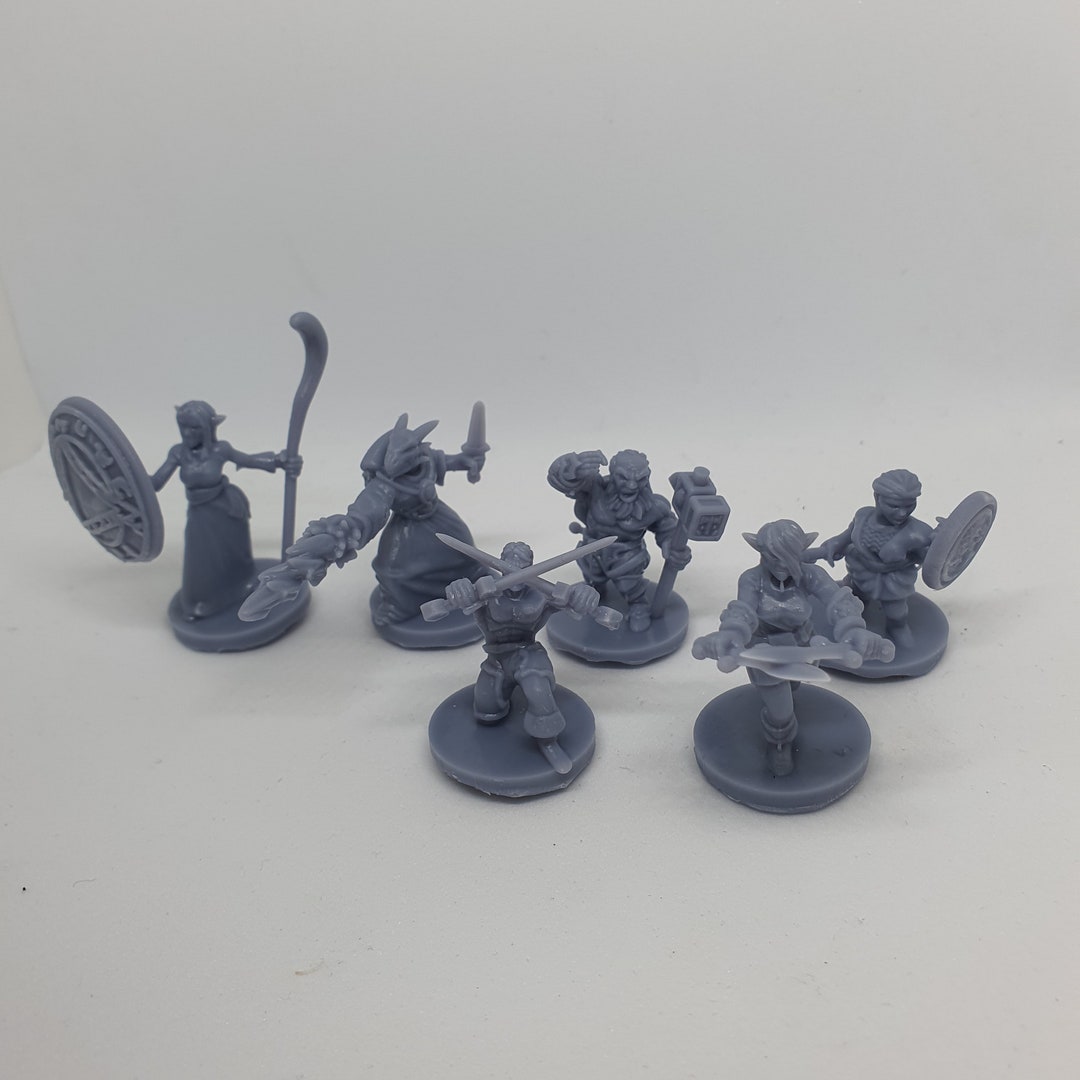D&D Miniature Set Resin 3D Printed, Unpainted Miniature, Roleplaying ...