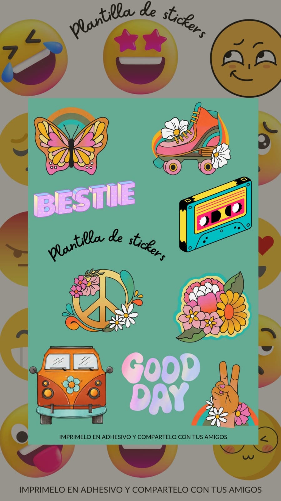 Fun Printable Woodstock Aesthetic Stickers Pdf BONUS Free Fun Mood ...
