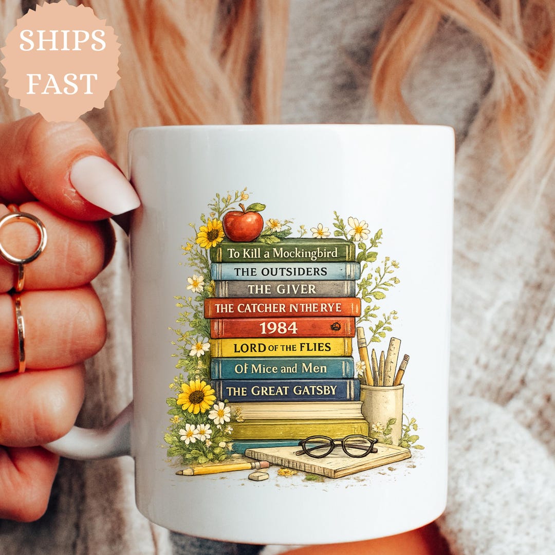 English Teacher Mug, Reading Teacher Gift, Book Lover Mug, Literary ...