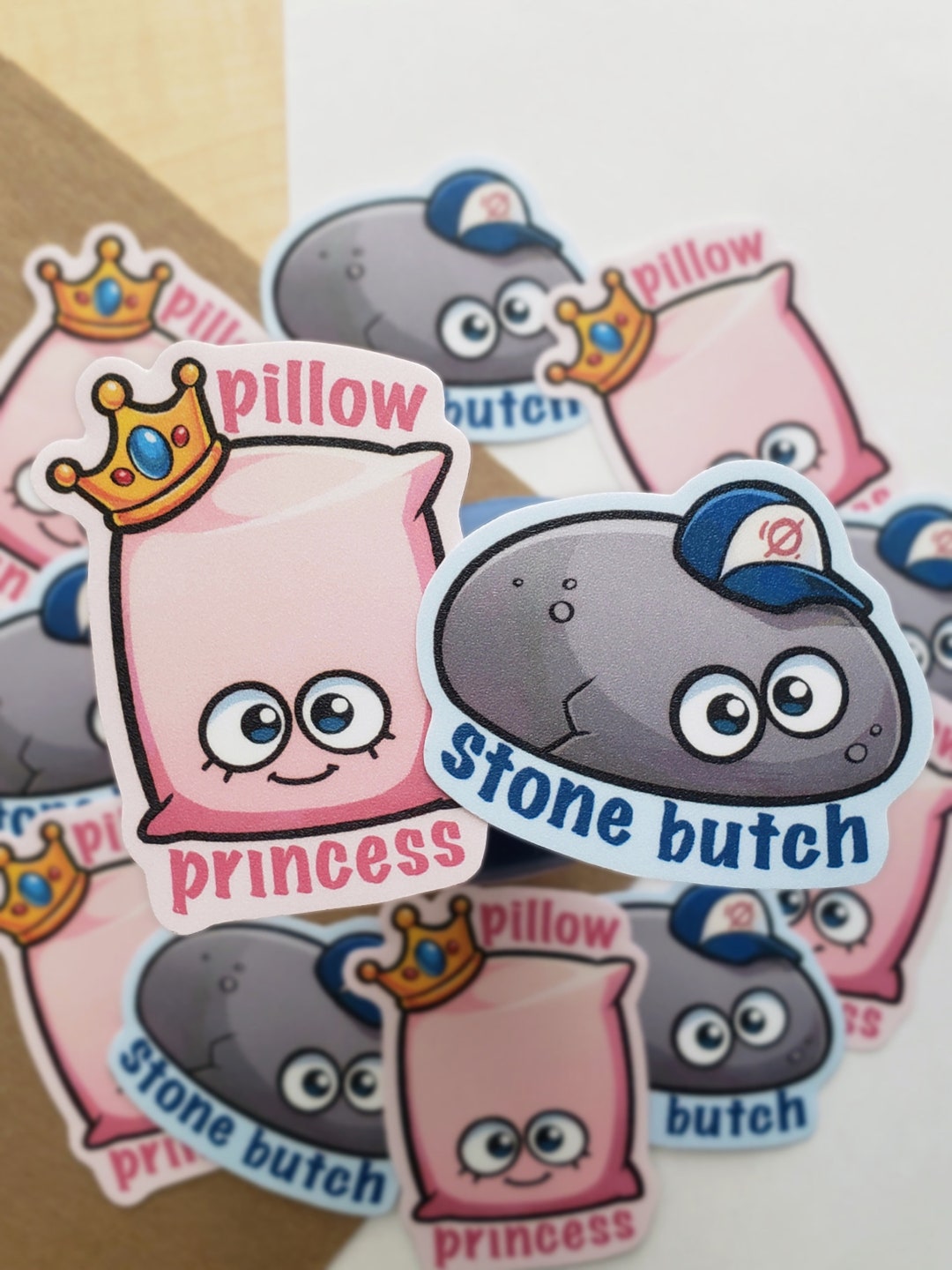Stone Butch / Pillow Princess Sticker Set, Matte Vinyl Sticker, Water ...