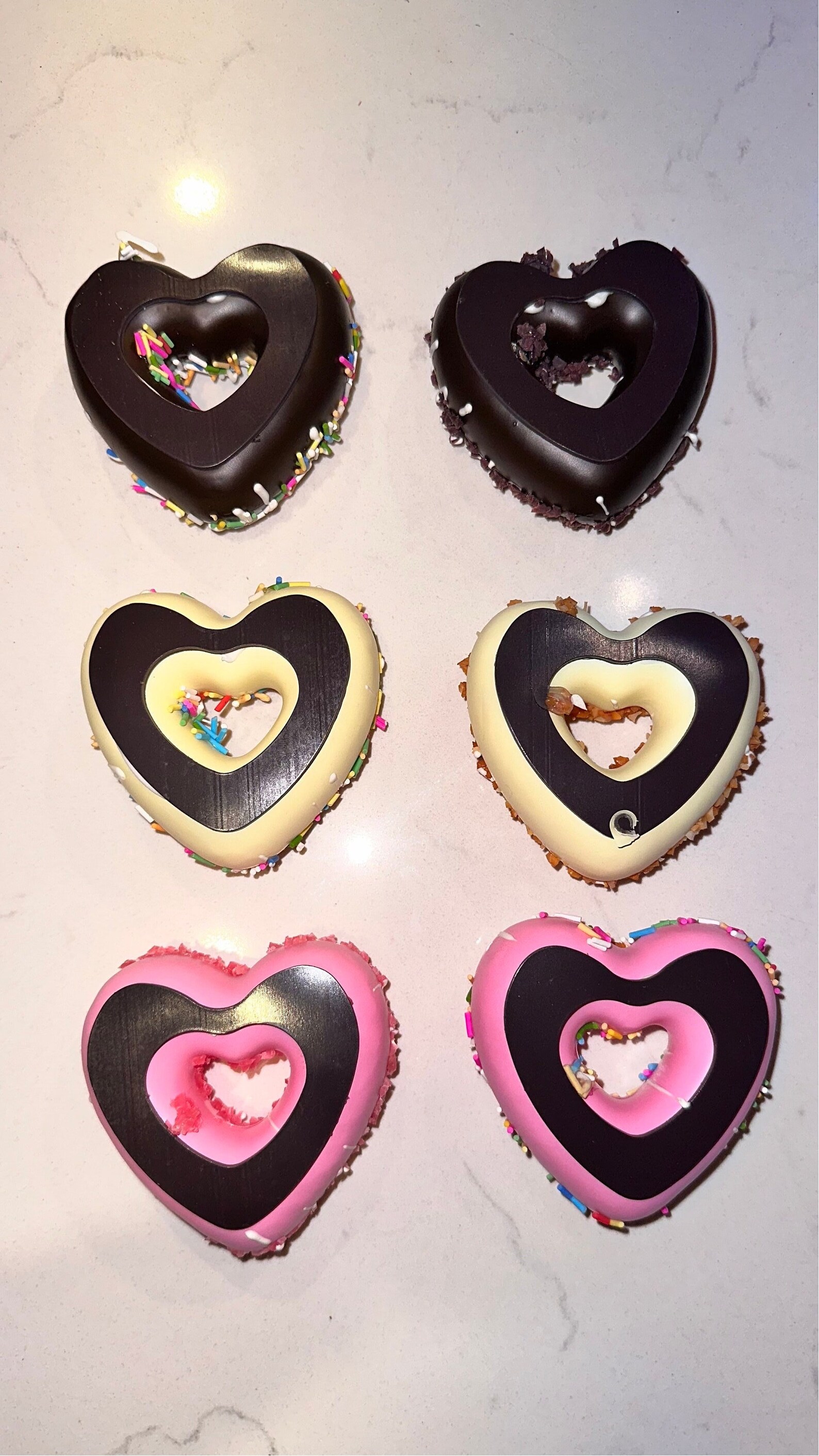 Heart Shaped Donut Magnets (6 Pack) - Etsy
