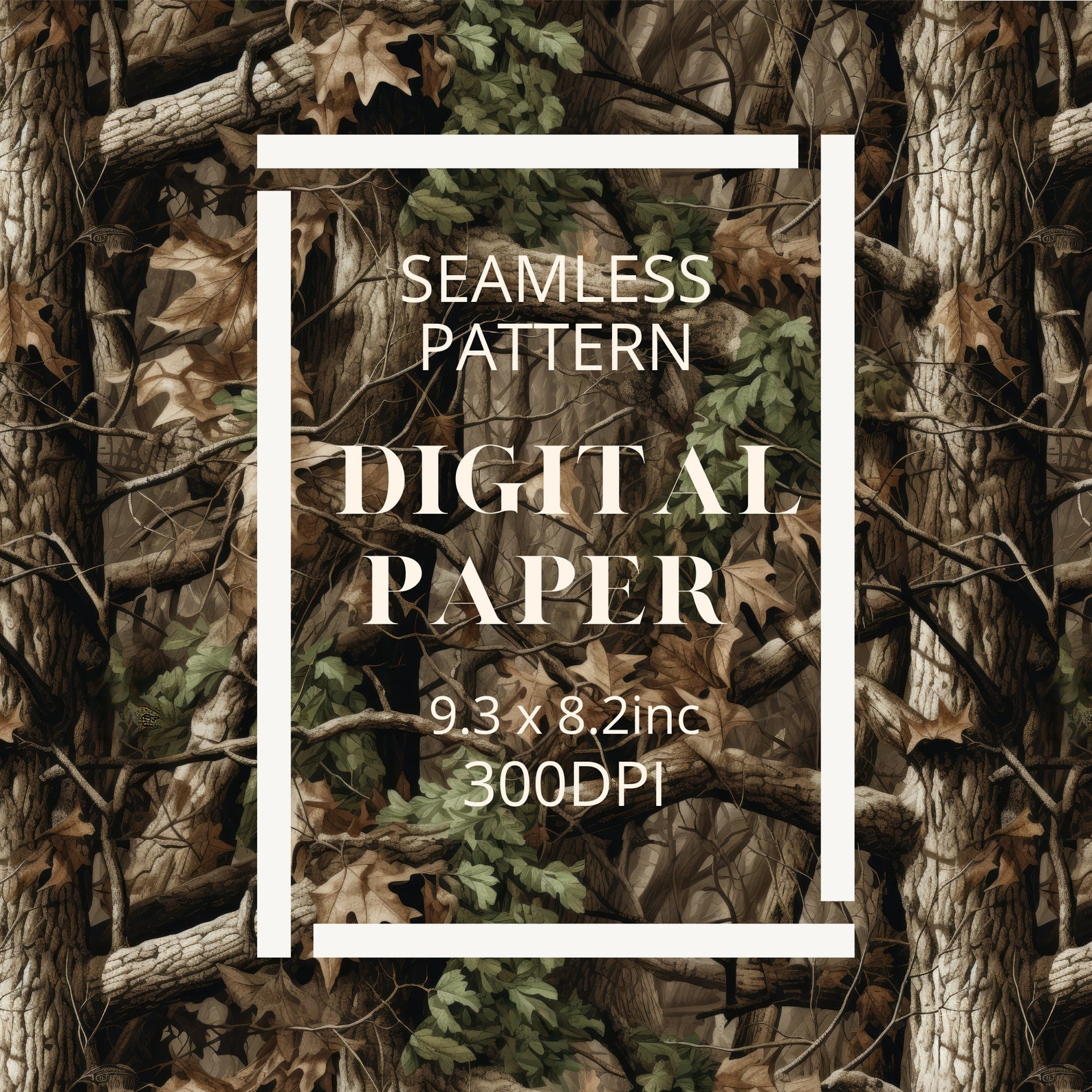 Realistic Tree Camo PNG Nature Camo Seamless Pattern Digital Paper ...