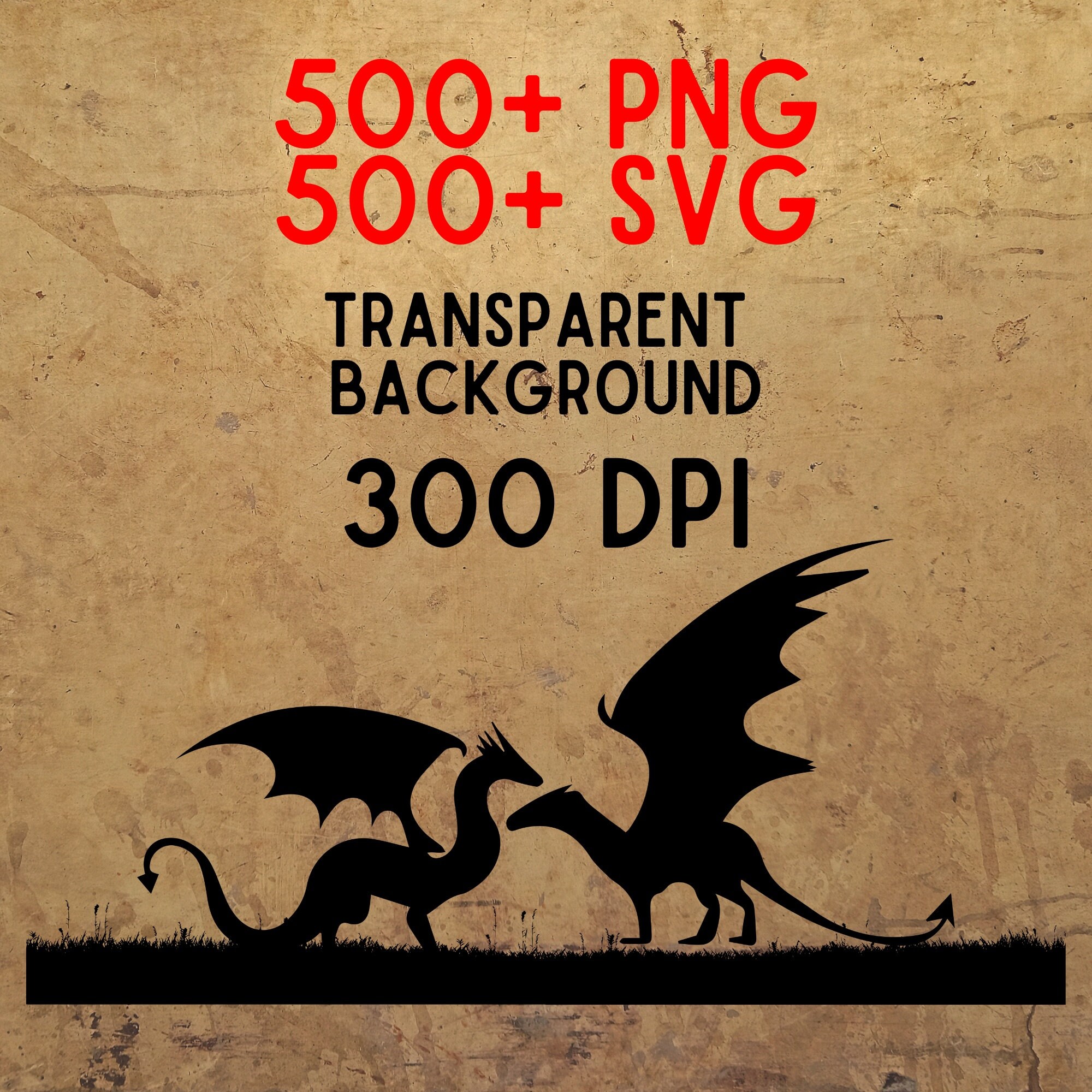 Dragons Bundle Cricut Cut Files Vector Icon Blackprintable Sublimation ...