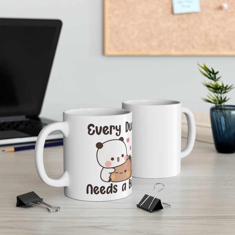 Every Dudu Needs A Bubu Coffee Mug, Love Heart Cute Cartoon Pet, Love ...