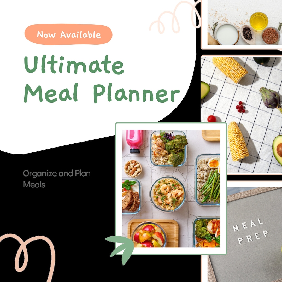 Meal Planner Printable, Daily/weekly/monthly Meals, Meal Tracker, Menu ...