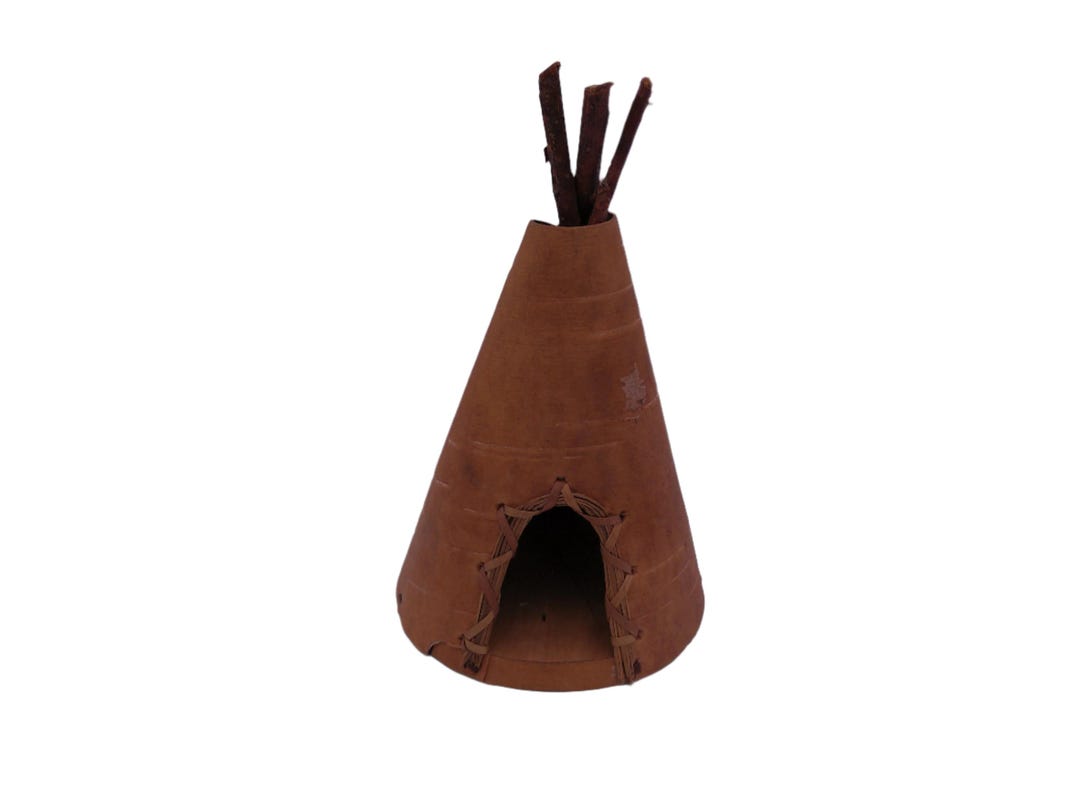 Vintage Indian Hand Crafted Leather Miniature Teepee Tent - Etsy