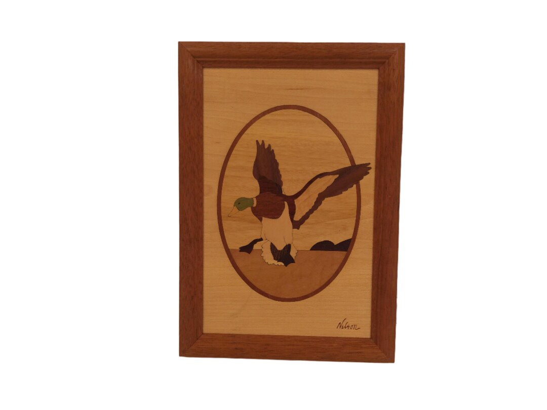 Art Wood Hudson River Inlay Duck on a Lake - Etsy