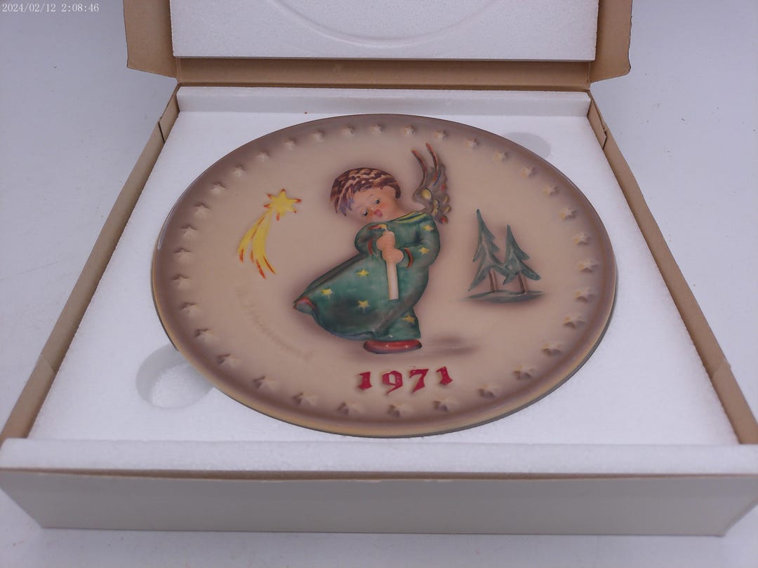 Goebel Hummel Annual Heavenly Angel 1971 First Edition Porcelain Plate ...