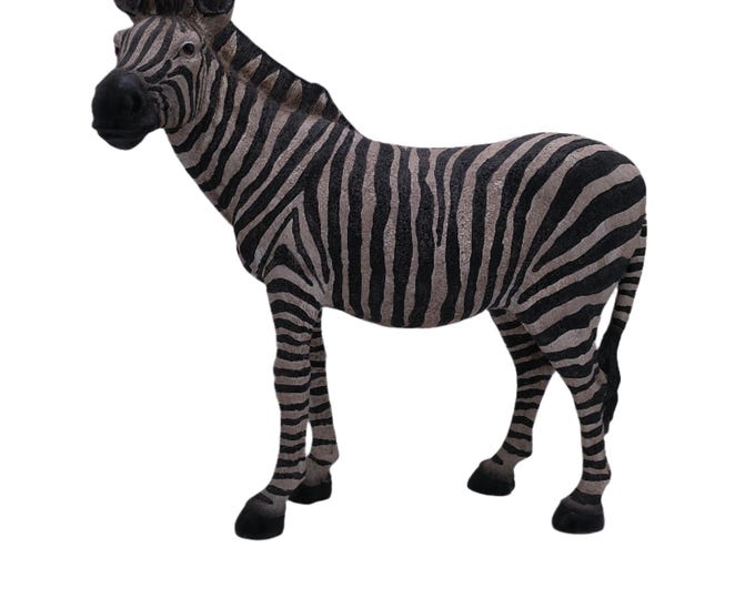 Large Hand Made and Painted Resin Zebra Statue - Etsy