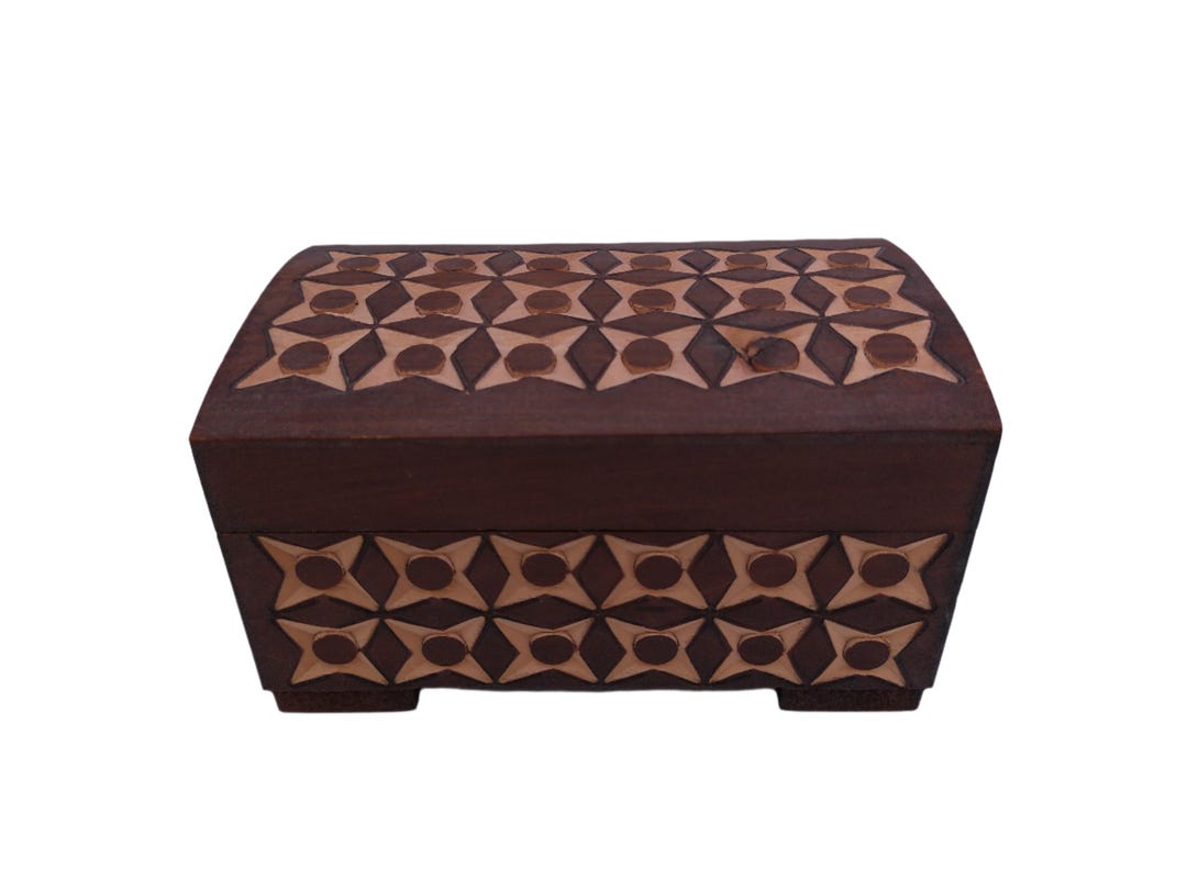 Decorative Hand Craved Wooden Box Vintage - Etsy