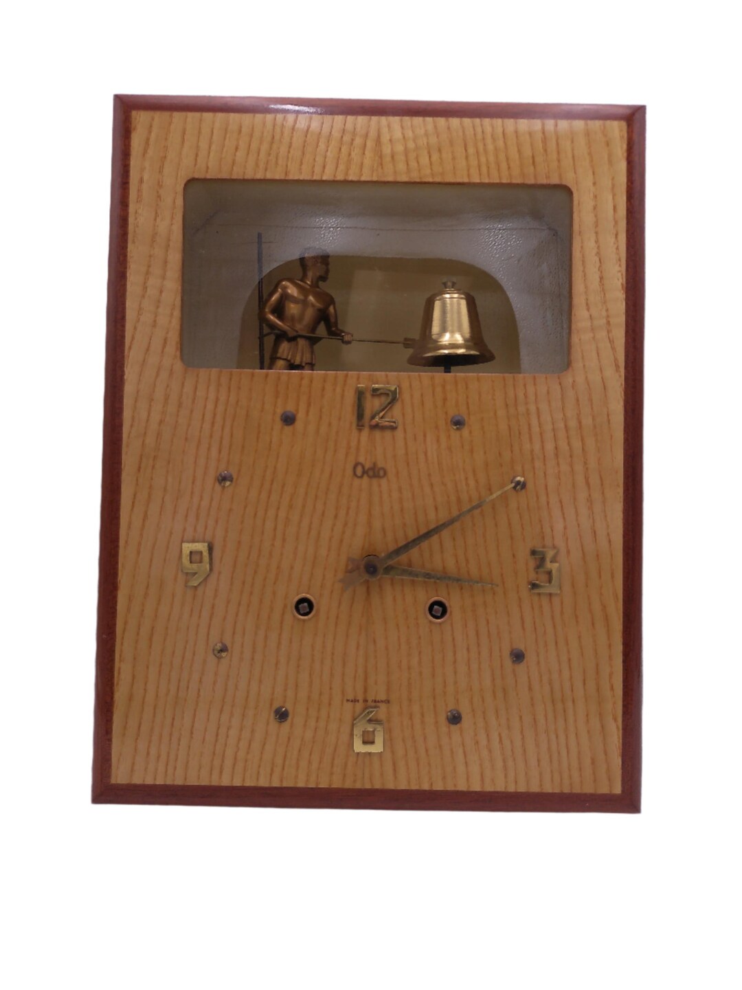 Odo Automaton Wall Clock France Mahogany and Satinwood Case Brass ...