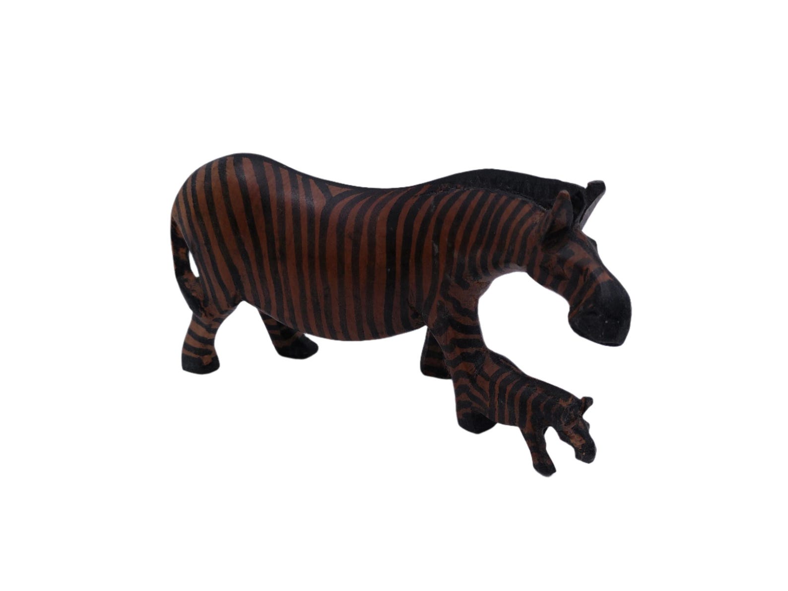 Zebra With Baby Figure Wood Vintage Mid Century Artwork - Etsy