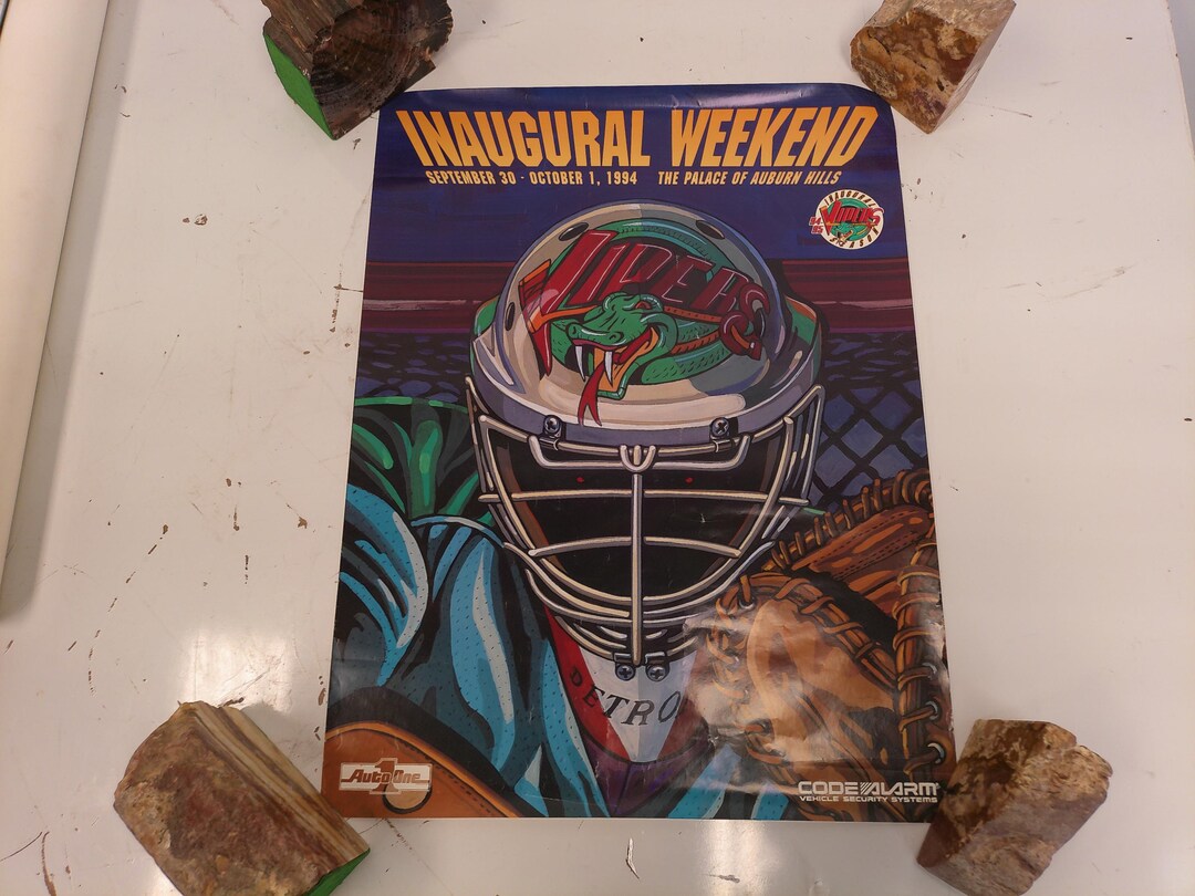 Vintage 1994 Detroit Vipers IHL Hockey Inaugural Weekend Poster - Etsy