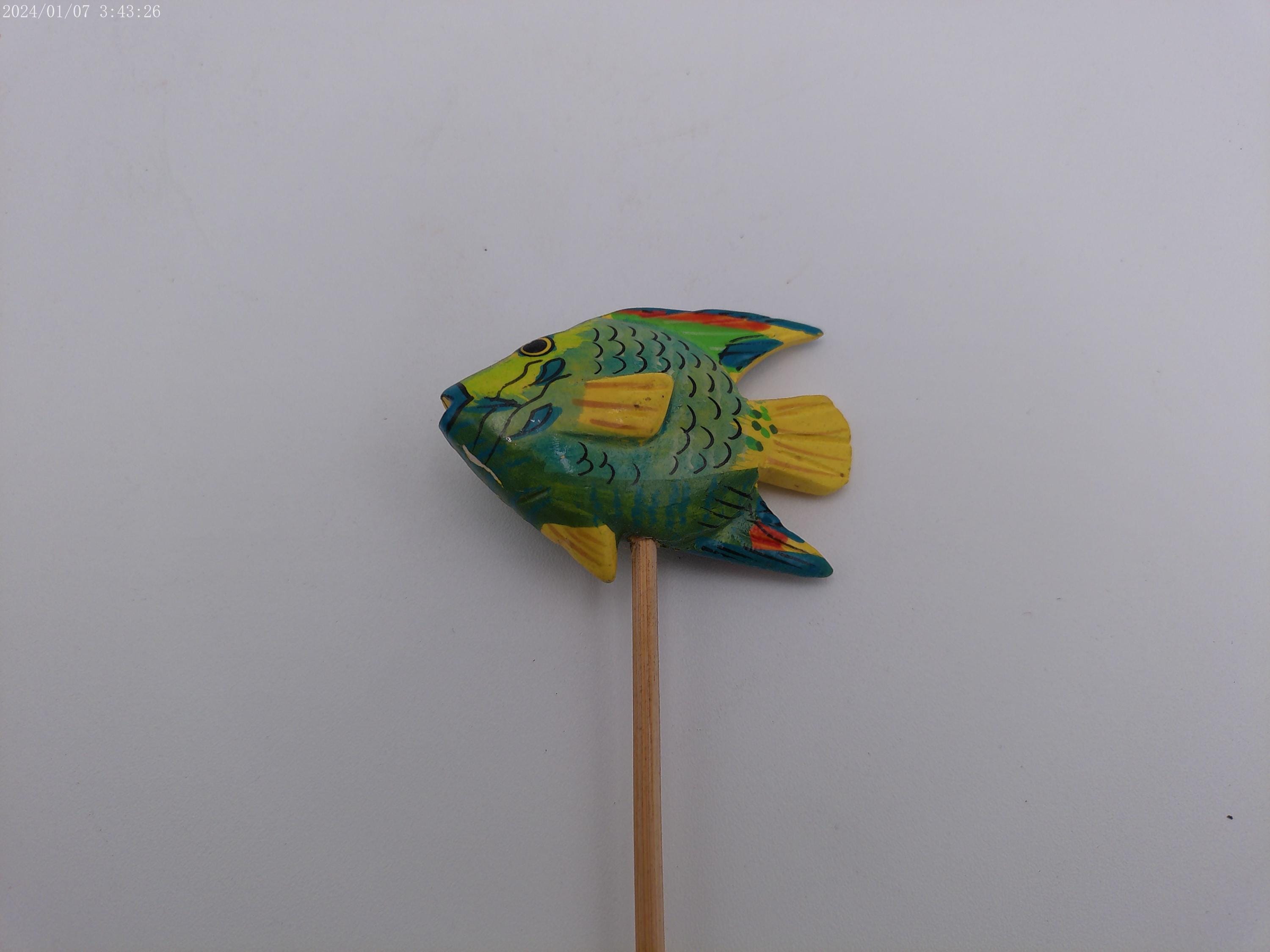 Vintage 4 Colorful Wooden Parrot Picks Party Sticks - Etsy