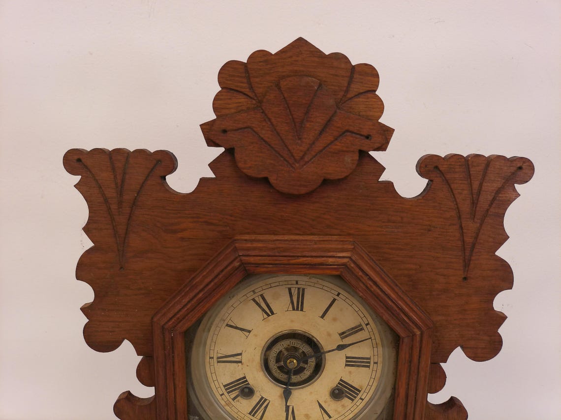 Ansonia Clock Co. Kitchen Mantel Clock With Alarm 8-day Time Strike ...