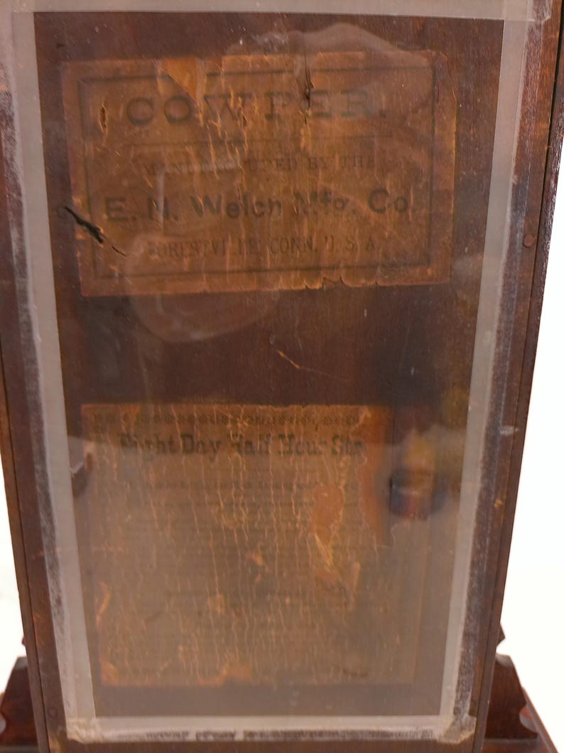 E N Welch 1900's Wood Mantle Clock Comes With Brass Key Works - Etsy