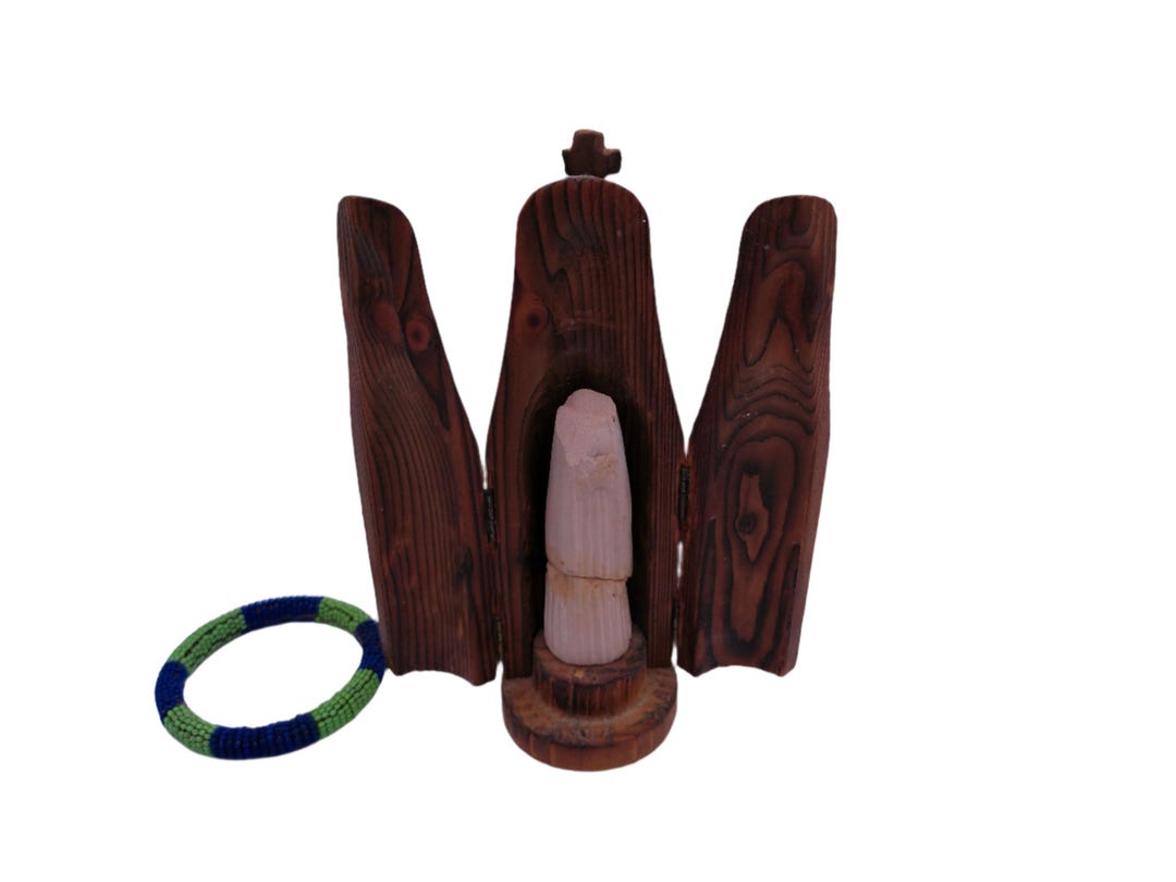 Craved Statue in Wood Case - Etsy