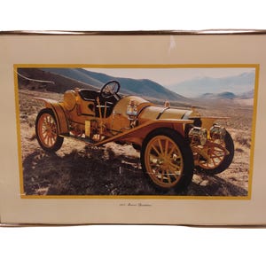 Art 1910 Mercer Roadster Metal Framed Print With Glass - Etsy