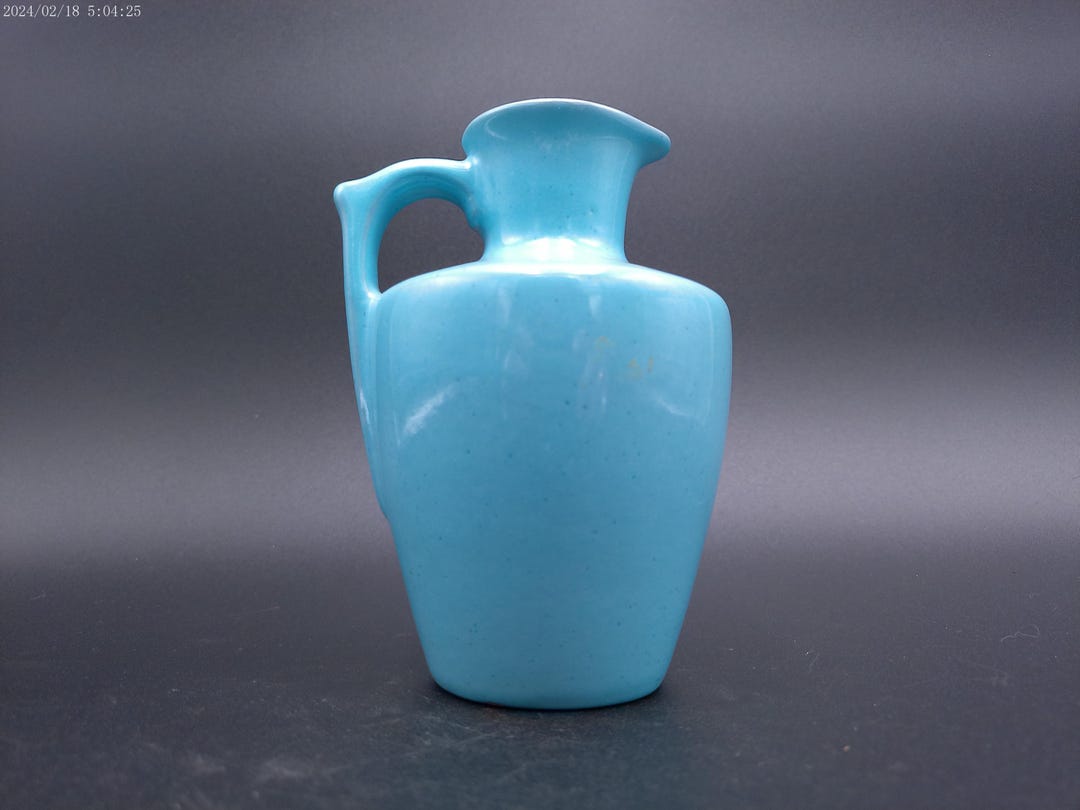 Vintage Frankoma # 838 Art Pottery Jug Pitcher Cruet Robin Blue - Etsy