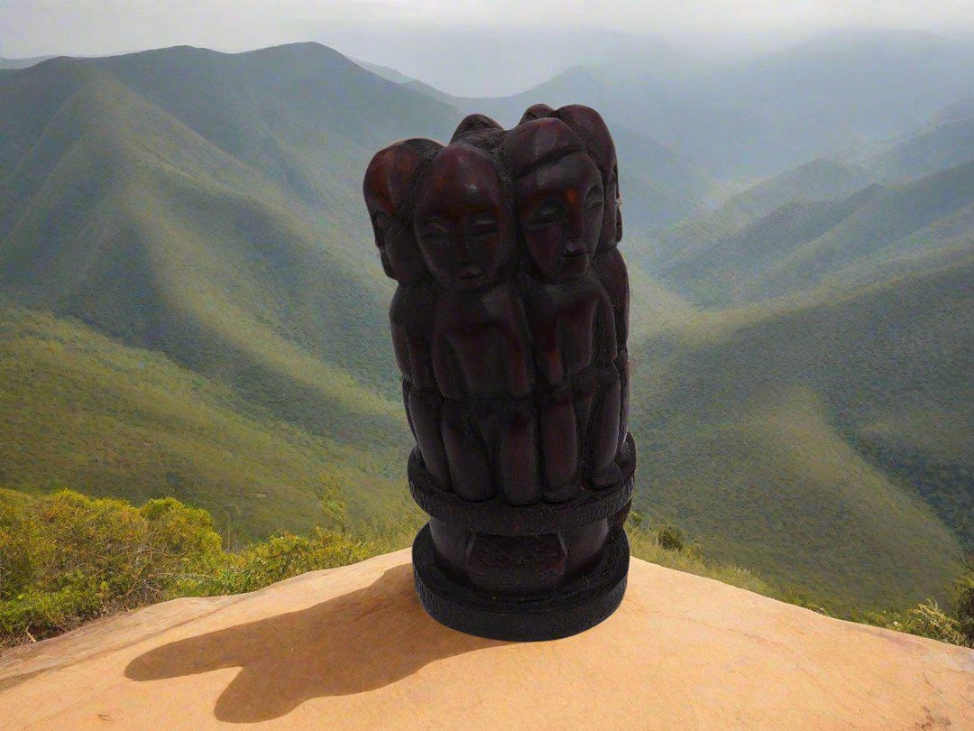 African Hand Craved Mahoney Wood Statue - Etsy