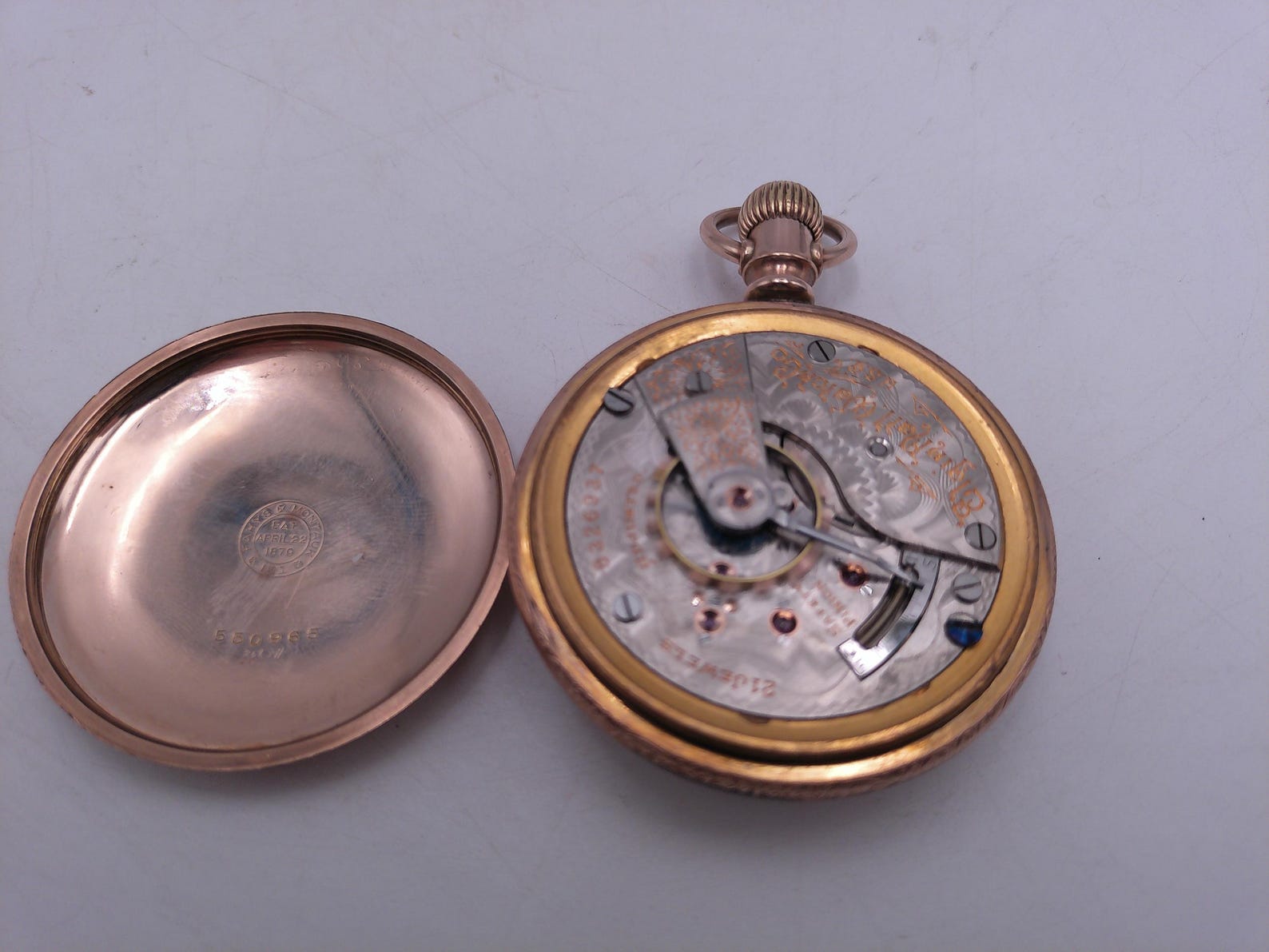 Elgin Pocket Watch 1879 Works 21 Jewels 14K Gold Super Rare Prof ...