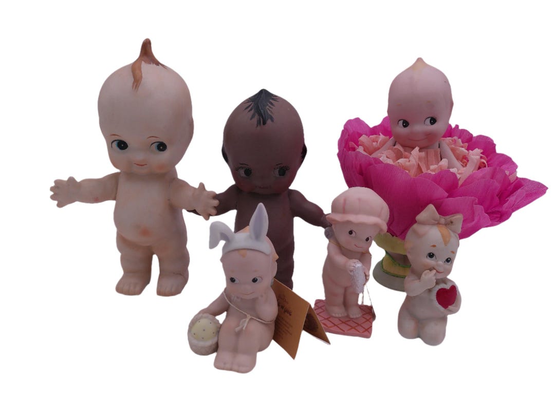 Kewpie Lot of 6 Easter Flower Hat Dark Skin Kewpies Vintage - Etsy