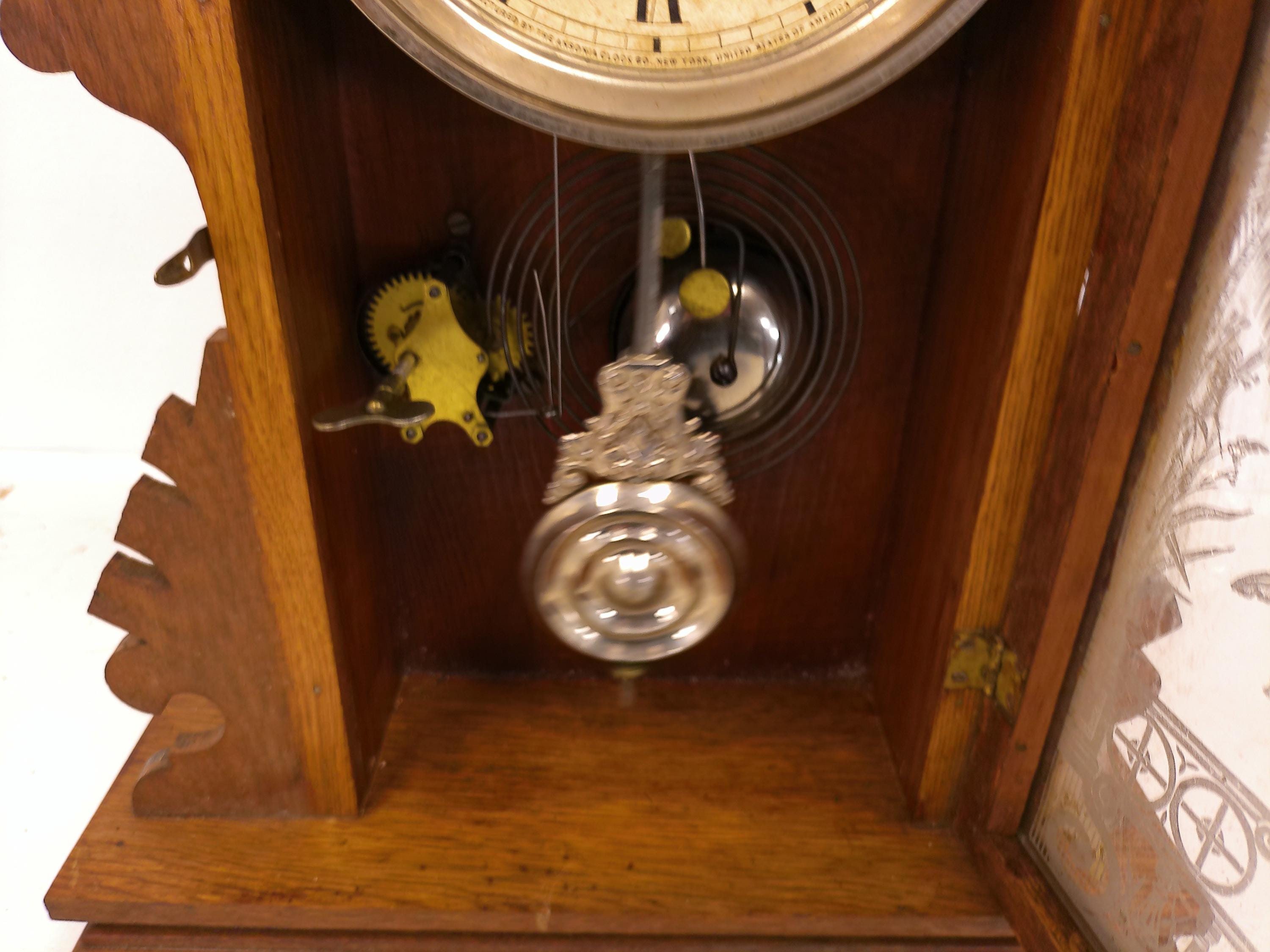 Ansonia Clock Co. Kitchen Mantel Clock With Alarm 8-day Time Strike ...