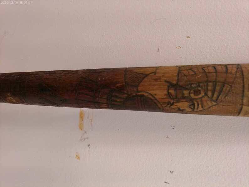 Hand Carved Aztec Pinata Mexican Hand Painted Wooden Baseball Bat - Etsy