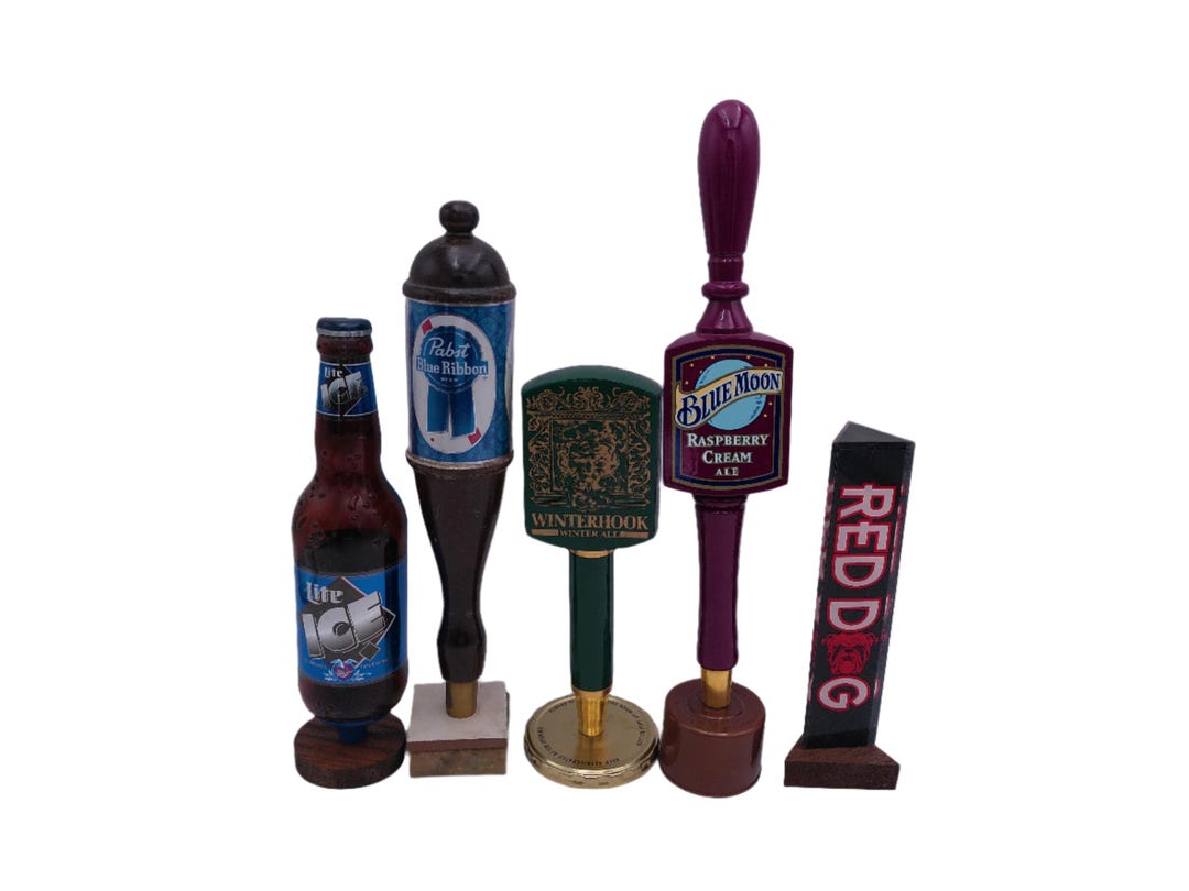 Beer Tap Taps Lot of 5 Blue Moon Red Dog Pabst Blue Ribbon Winter Hook ...