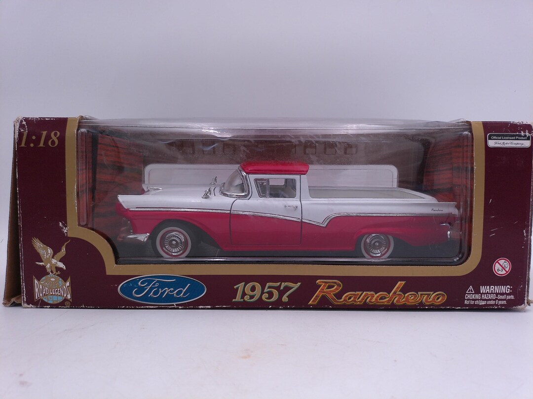 Ranchero Ford Motor Company 1957 Red & White Toy Truck Car 1:43 ...
