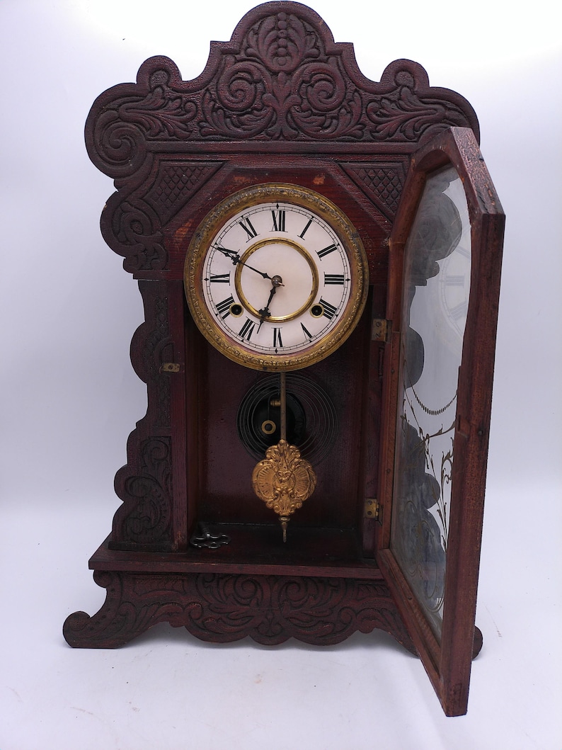 Waterbury Clock Company Mantel Gingerbread Clock Early 1900's Works - Etsy