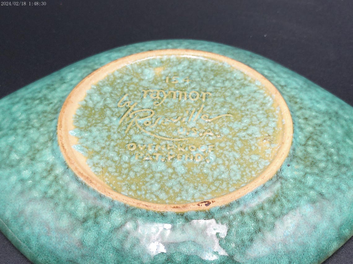 Roseville Pottery Bowl and Plate Vintage - Etsy