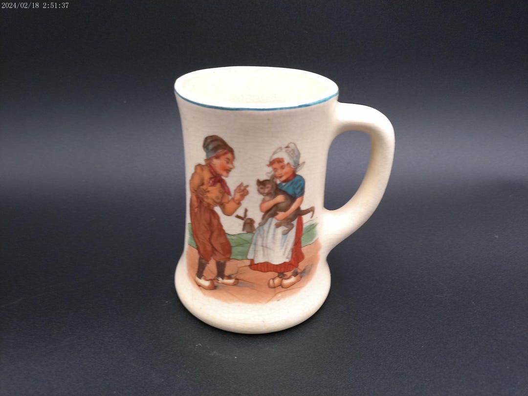 Roseville Dutch Creamware Mug With a Young Couple by the Shore - Etsy