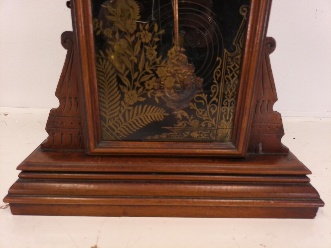 E N Welch 1900's Wood Mantle Clock Comes With Brass Key Works - Etsy