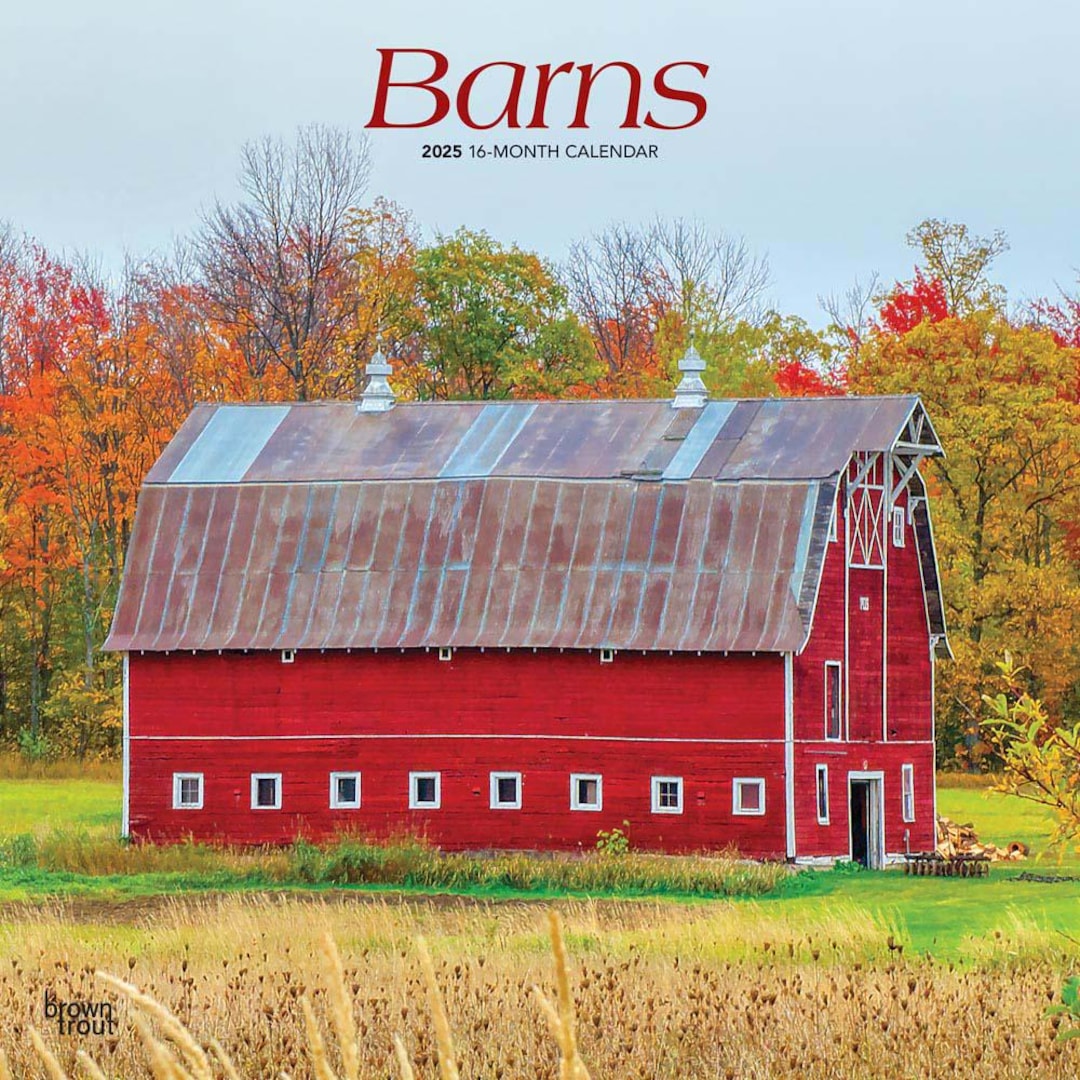 Barns | 2025 12 X 24 Inch Monthly Square Wall Calendar | Plastic-free ...