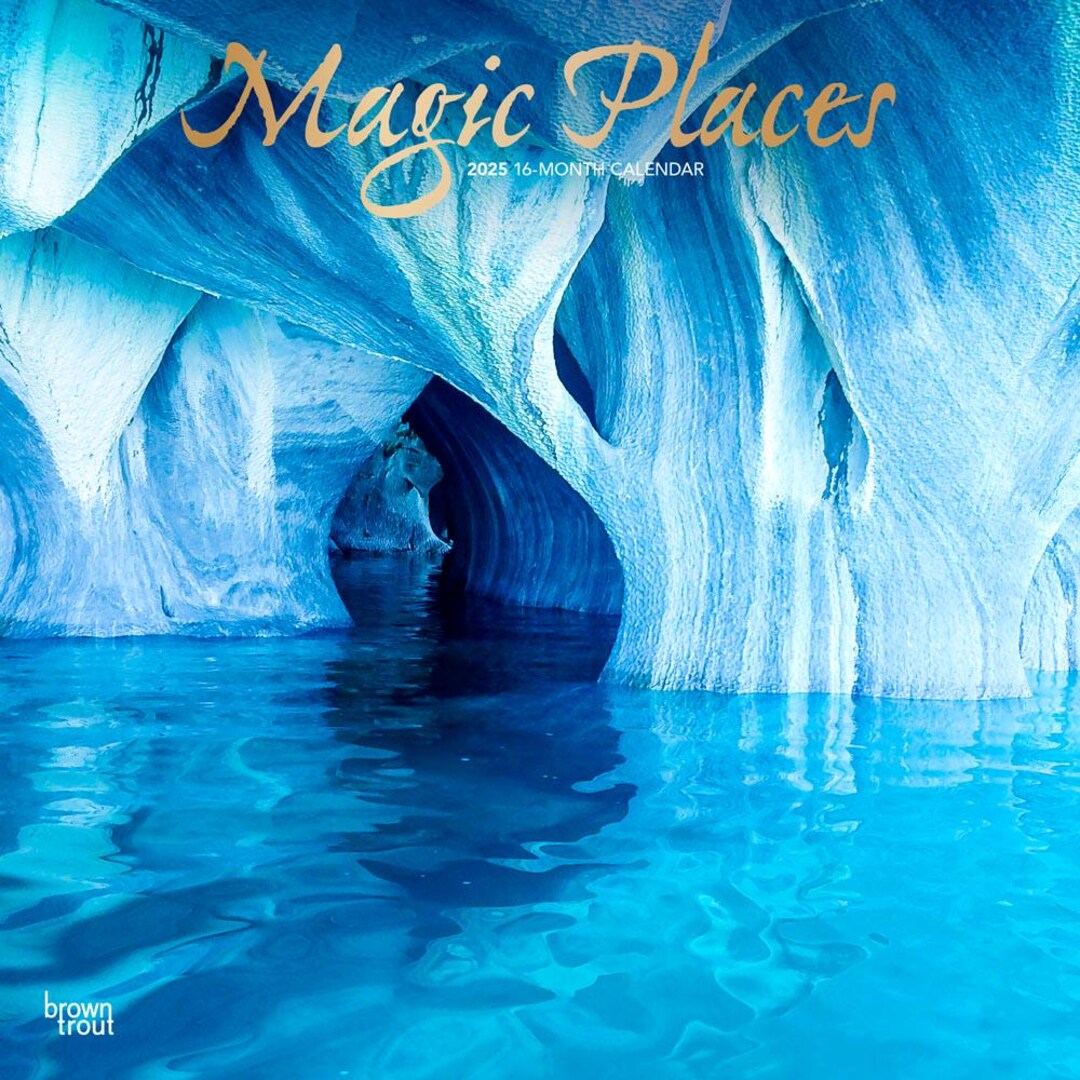 Magic Places 2025 12 X 24 Inch Monthly Square Wall Calendar Foil ...