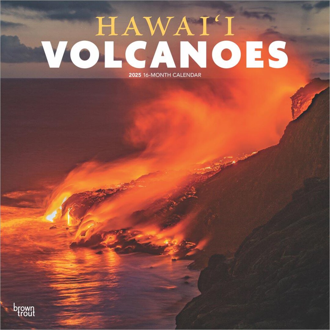 Hawaii Volcanoes 2025 12 X 24 Inch Monthly Square Wall Calendar Plastic ...