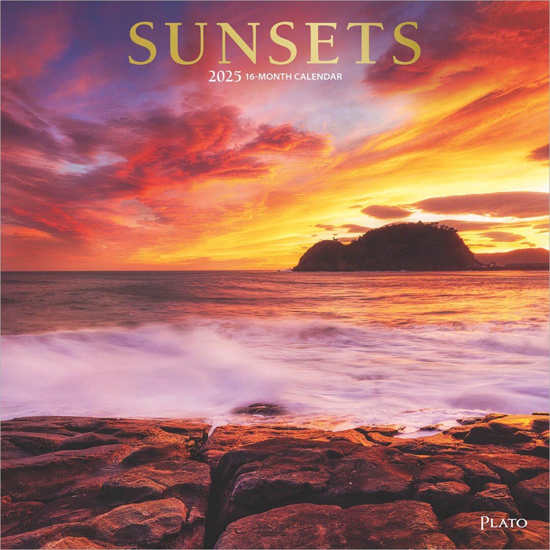 Sunsets | 2025 12 X 24 Inch Monthly Square Wall Calendar | Foil Stamped ...