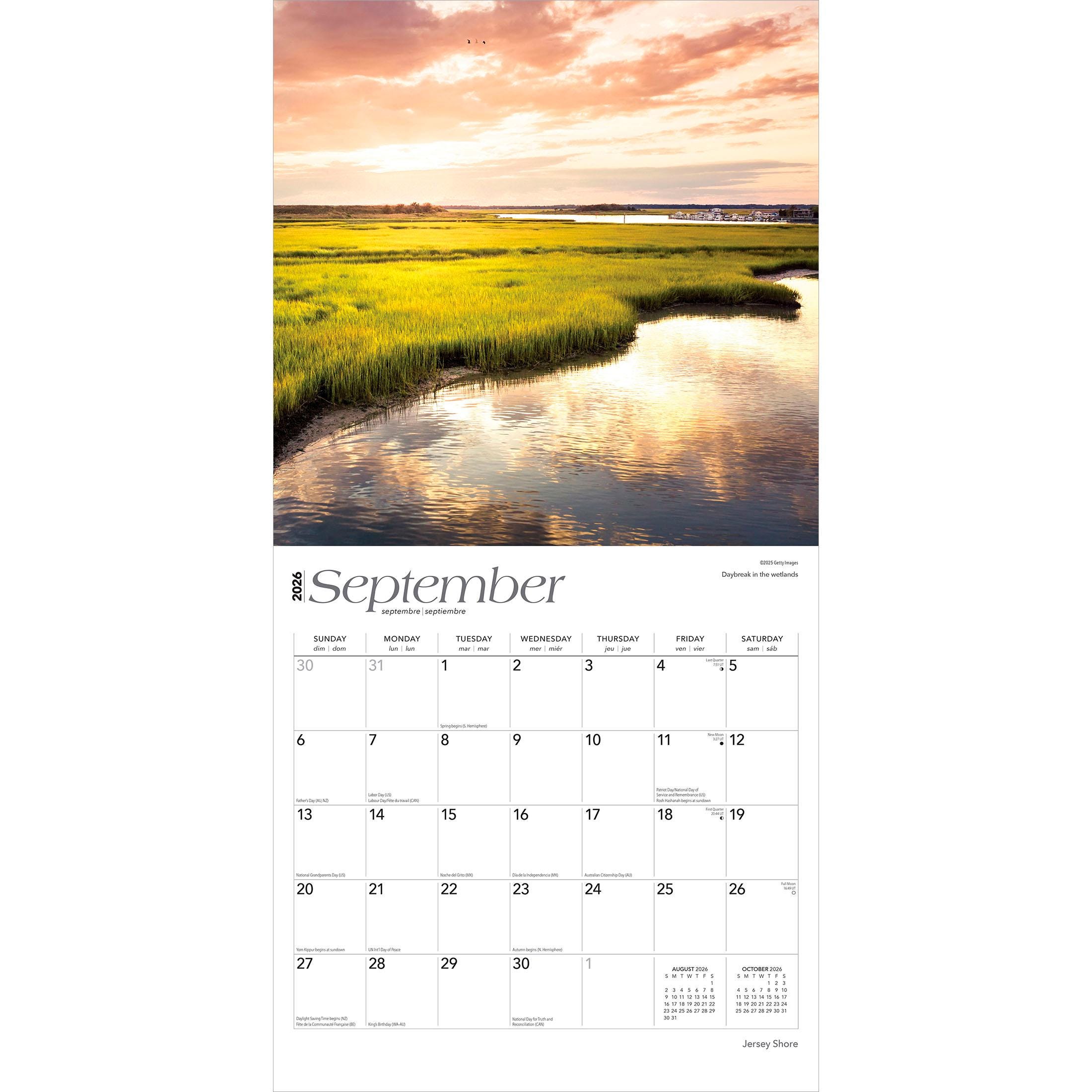 Jersey Shore | 2026 12 X 24 Inch (hanging) Monthly Square Wall Calendar ...