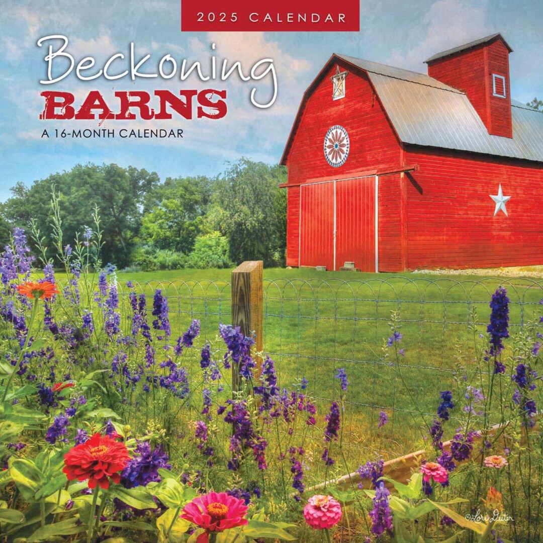 Beckoning Barns | 2025 12 X 24 Inch Monthly Square Wall Calendar ...
