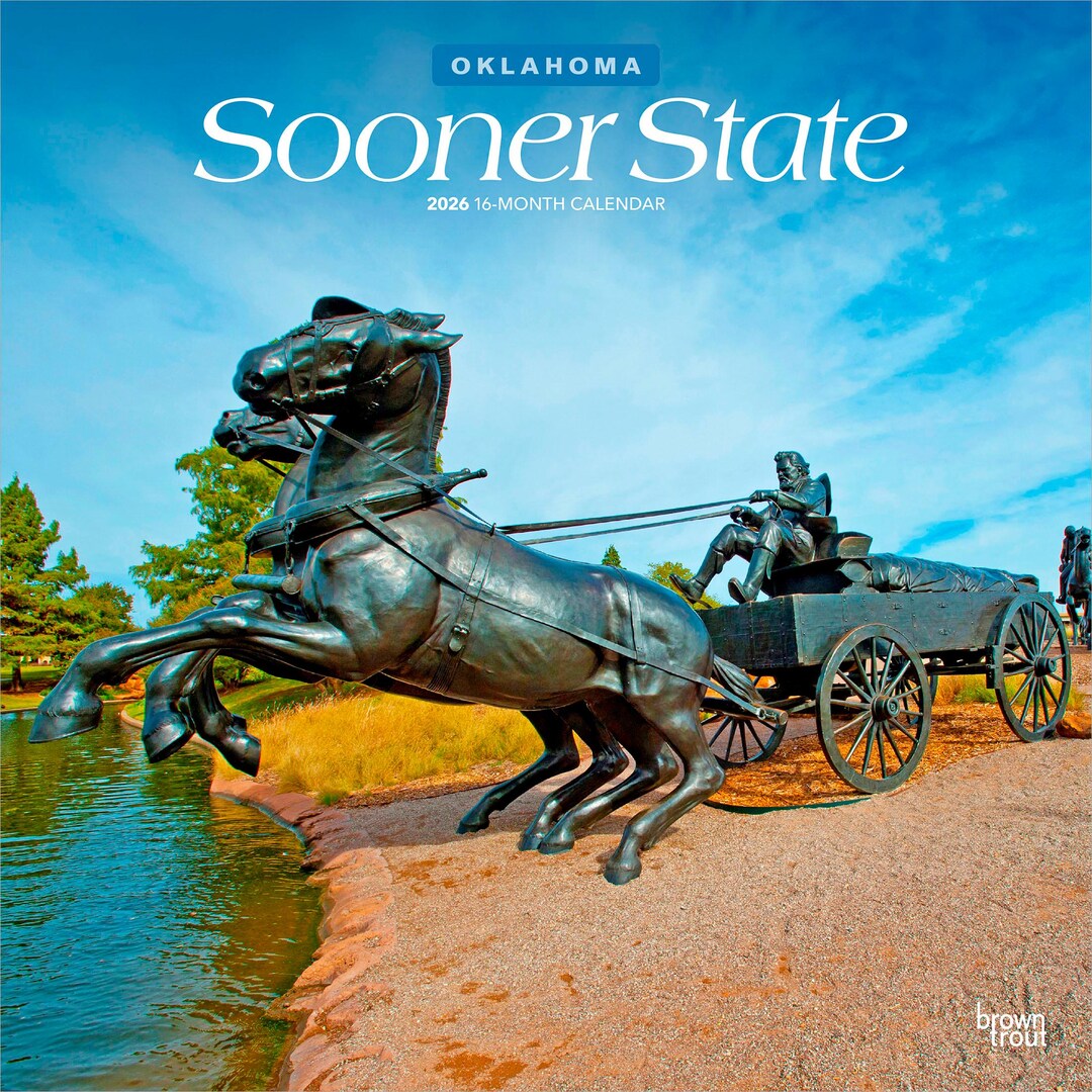 Sooner State | Oklahoma Places | 2026 12 X 24 Inch (hanging) Monthly ...