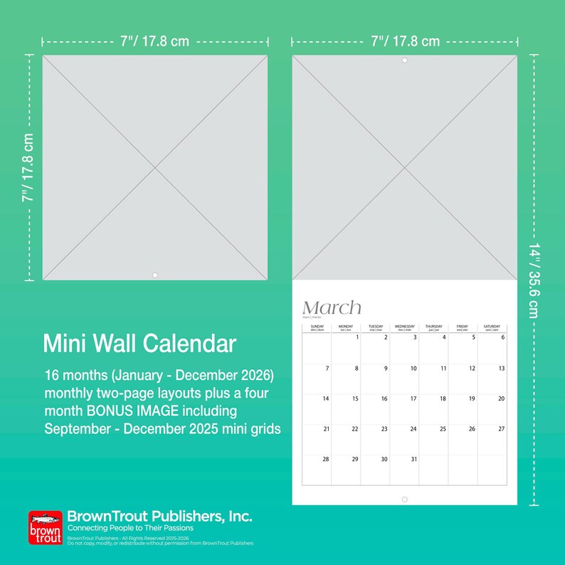 You Can Grow Your Own Way | 2026 7 X 14 Inch (hanging) Monthly Mini ...