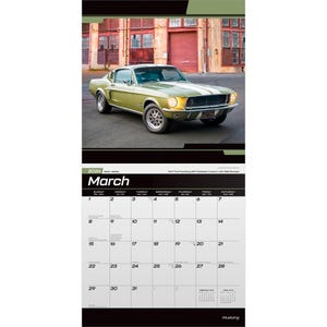 Ford Mustang OFFICIAL | 2026 12 X 24 Inch (hanging) Monthly Square Wall ...