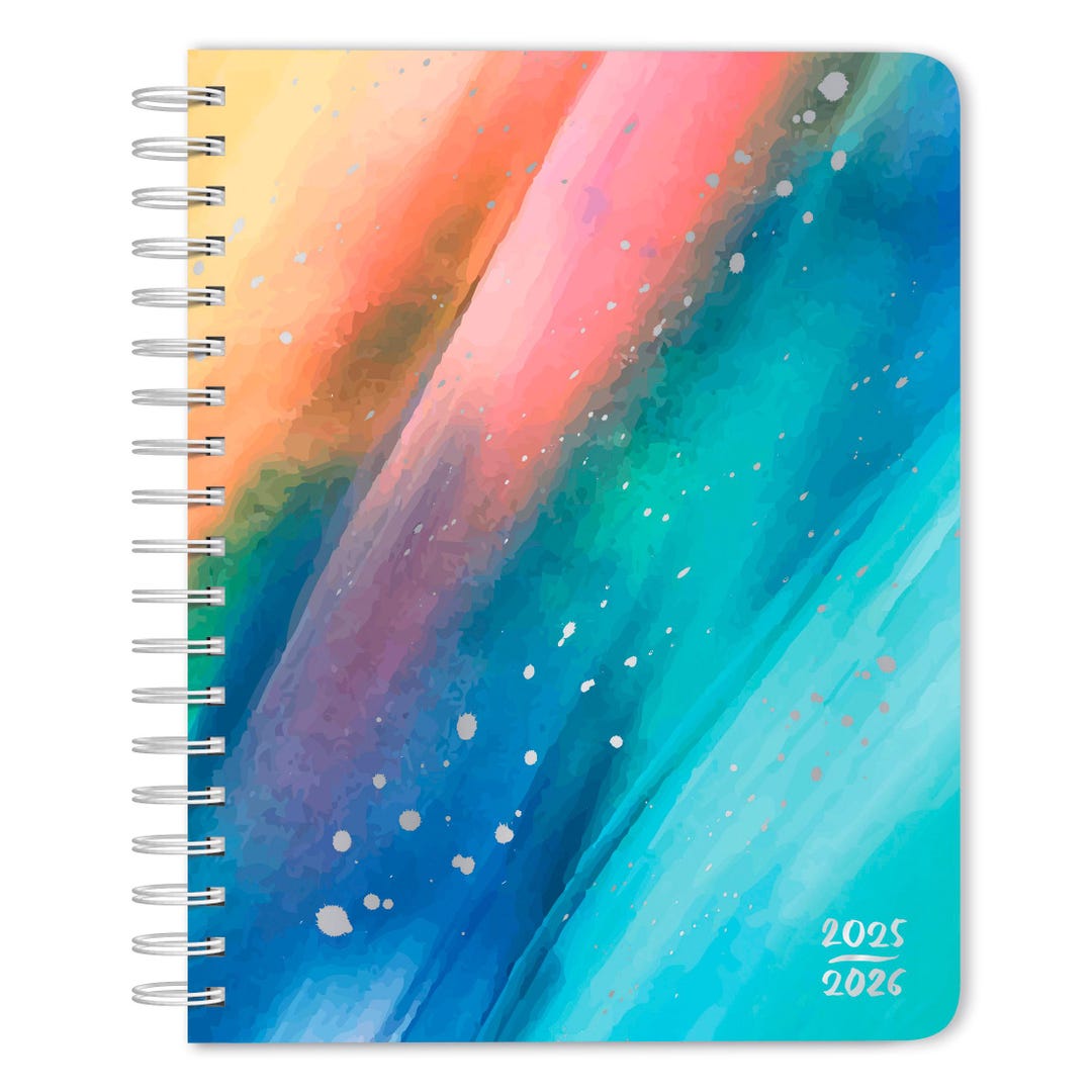 Starburst | 2026 6x7.75 Inch 18 Months Weekly Desk Planner | Foil ...