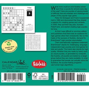 Sudoku | 2025 6 X 5 Inch Daily Desktop Box Calendar | New Page Every ...