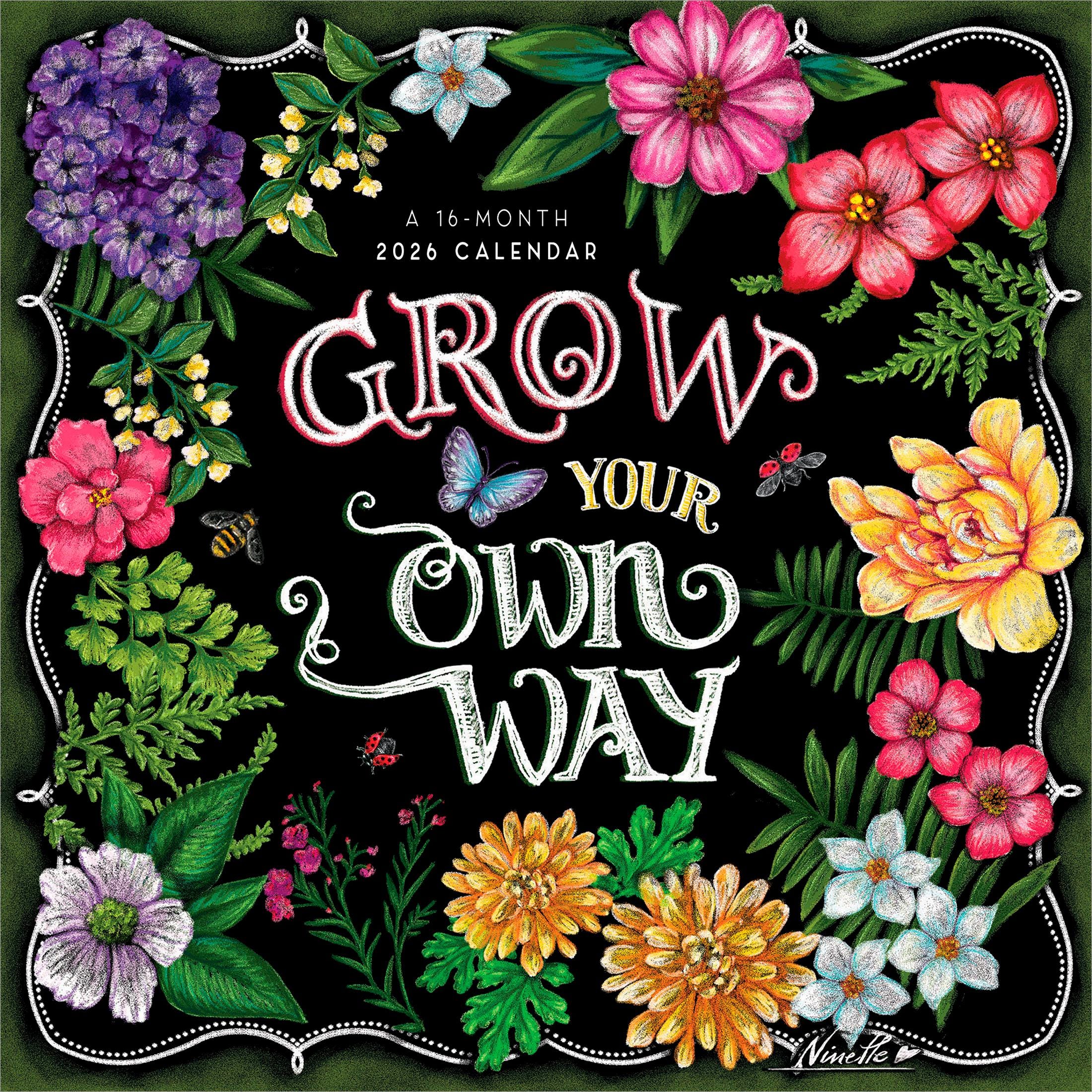 You Can Grow Your Own Way | 2026 7 X 14 Inch (hanging) Monthly Mini ...
