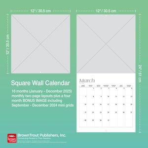 Boston | 2025 12 X 24 Inch Monthly Square Wall Calendar | Plastic-free ...